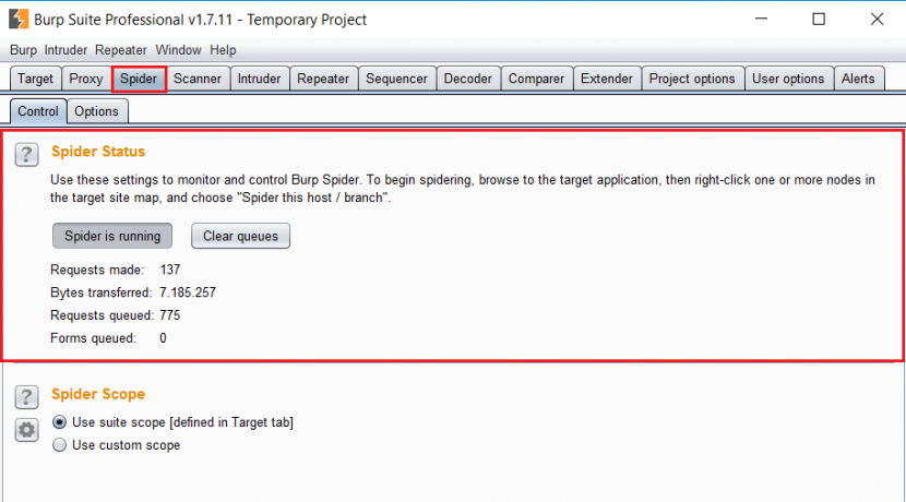 Burp Suite II: Construyendo un objetivo, Sitemap & Spider – Follow The ...